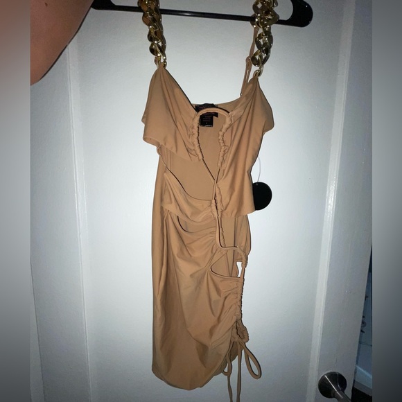 Hot Miami Styles | Dresses | Hot Miami Styles Mocha Gold Chain Straps ...